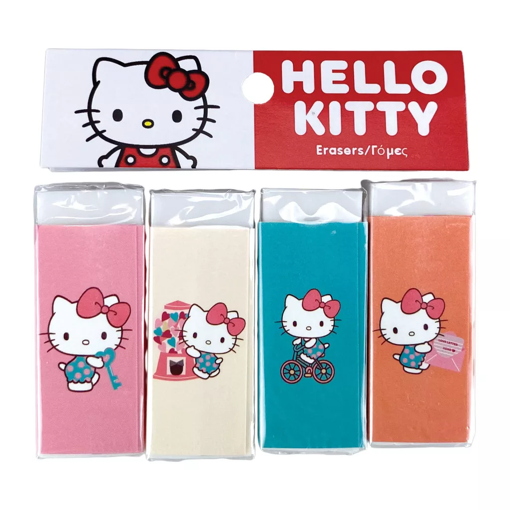 Hello Kitty Sweetheart eraser set 4 pcs - Javoli Disney Online Store
