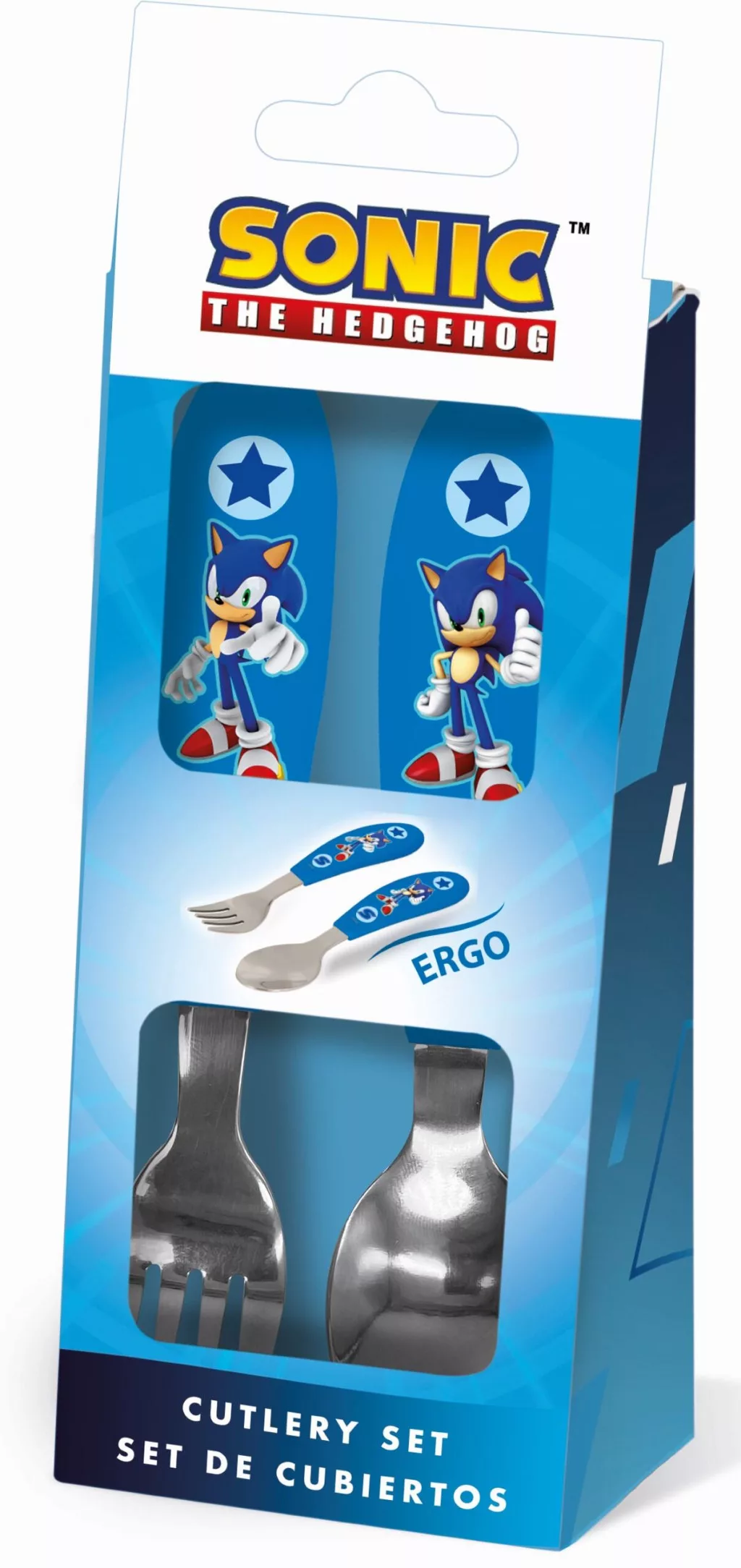 Sonic the Hedgehog Speed metal ergo cutlery set - 2 pieces - Javoli Di